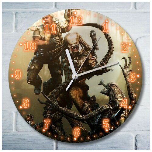 Настенные часы УФ с рисунком Aliens vs Predator 2851