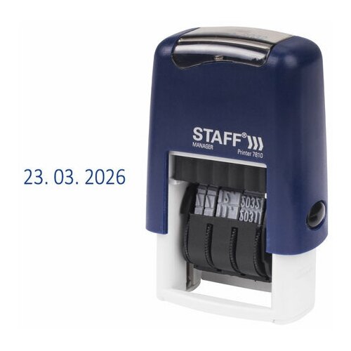 Датер-мини STAFF месяц цифрами оттиск 22х4 мм "Printer 7810 BANK", 2 шт