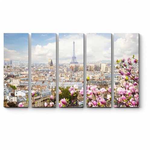 Модульная картина Весна в Париже 110x66