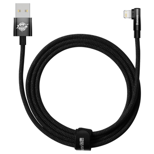 Кабель передачи данных / быстрой зарядки / Baseus MVP 2 в форме локтя Cable USB to iP 2.4A 2m Черный