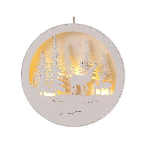 Kaemingk Декоративный светильник White Forest - Семья оленей 14 см, на батарейках 481621