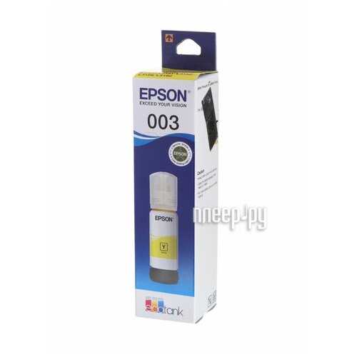 Чернила оригинальные Epson №003 C13T00V498 желтый 65 мл L1210/Asia, L3210/Asia, L3216/Asia, L3250/Asia, L3256/Asia, L3260/Asia