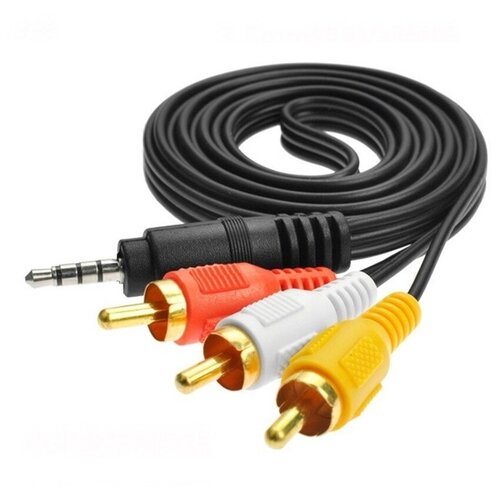 Кабель Jack 3,5 мм 4 pin 3 RCA, 1.5 м