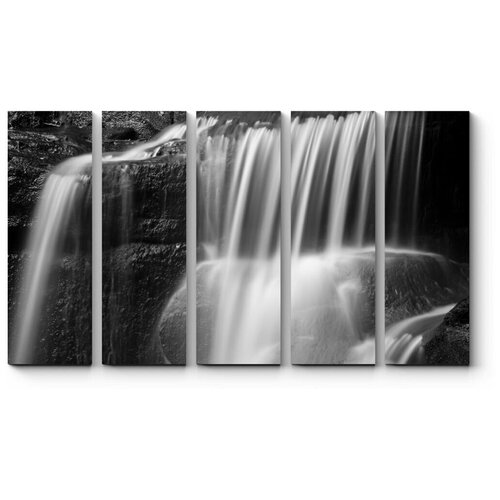 Модульная картина Монохромный водопад150x90