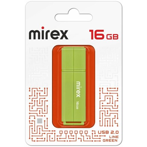 Флешка USB Flash Drive MIREX LINE GREEN 16GB