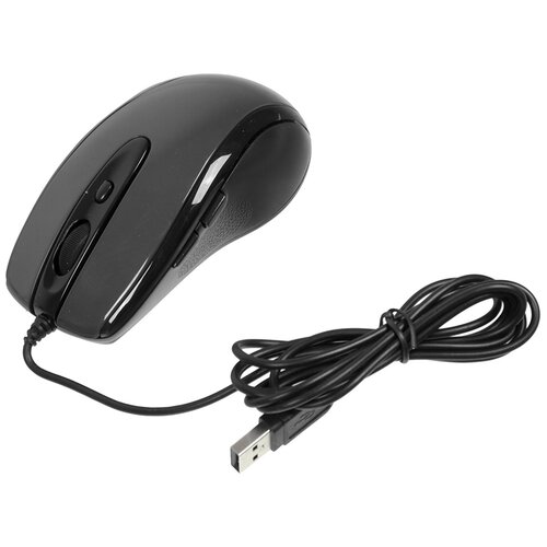 Мышь оптич. (USB) A4Tech N-708X (1600dpi, 6 кн.) (серый)