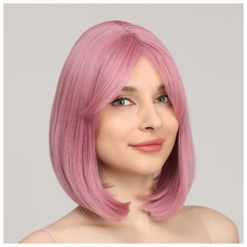Queen Fair парик из искусственных волос с челкой, пепельно-розовый