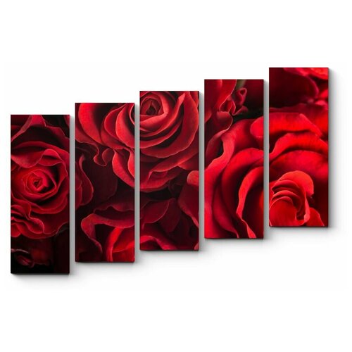 Модульная картина Бархатные розы120x84