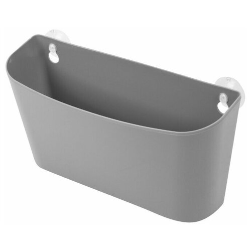 Корзинка навесная для ванны на присосках цвет серый