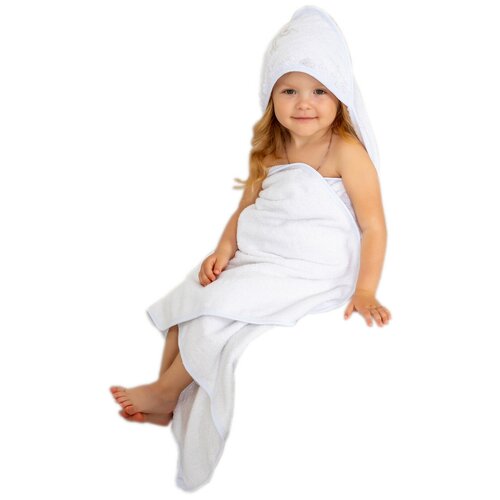Крестильное полотенце для рук  Осьминожка , размер 100*100 , белый