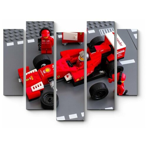 Модульная картина Lego команда Ferrari F14 T гоночный автомобиль101x82