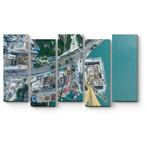 Модульная картина Гонконг с головокружительной высоты160x92