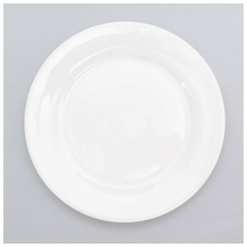 Тарелка десертная с утолщённым краем White Label, d=17,5 см, цвет белый