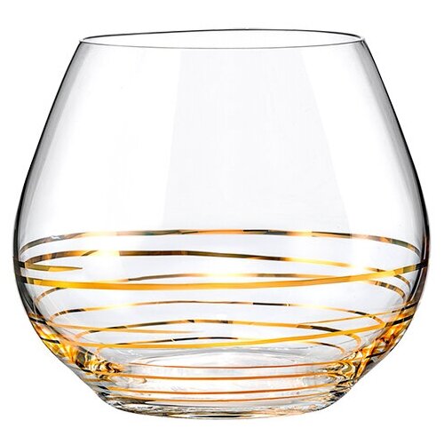 Аморосо стакан д/виски 440 мл.(2шт), декор "Золотая спираль"