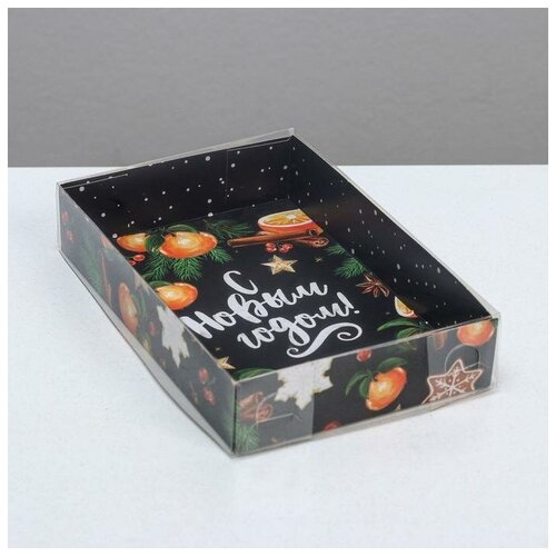Коробка для макарун «Новогодняя», 17 × 12 × 3 см