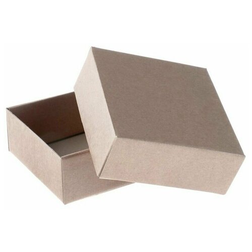 Коробка бурая картонная 18*15*5см, подарочная, упаковочная, сборная коробка, 25шт