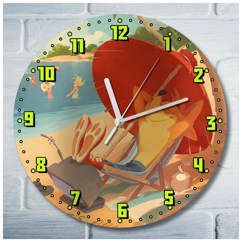 Настенные декоративные часы УФ с ярким рисунком, диаметр 28см Игры Crash Bandicoot N Sane Trilogy (PS, Xbox, PC, Switch) 2788