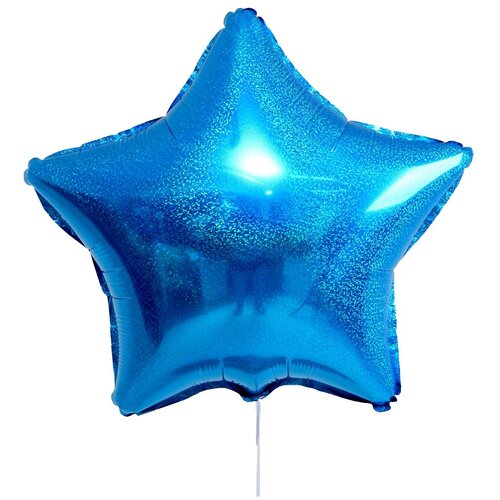 Воздушный шар Страна Карнавалия Звезда голография, голубой