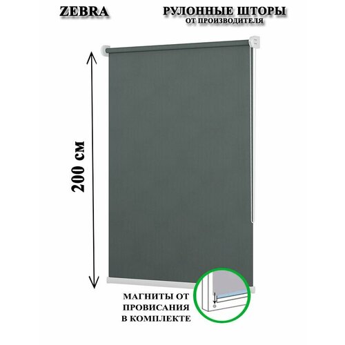 Рулонная штора для окон и дверей Prime, 70-200, темно-серый