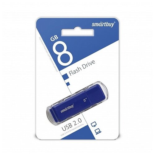 Флэш USB 8Gb Smart Buy Dock Blue