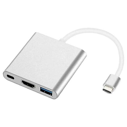 Аксессуар Адаптер Vbparts для APPLE MacBook Multiport Type-C - USB/HDMI/Type-C Silver 057511