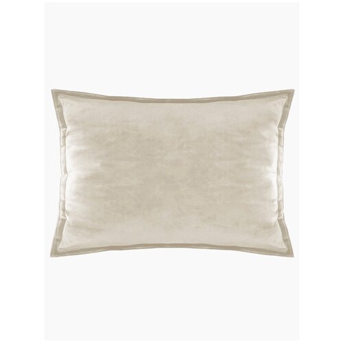 Наволочка - чехол для декоративной подушки на молнии Бархат экрю, 45 х 65 см, сливочный