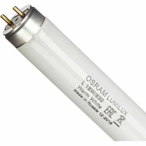 Лампа люминесцентная Osram Lumilux L 18W/830 G13 3000К тепл.бел. 25шт