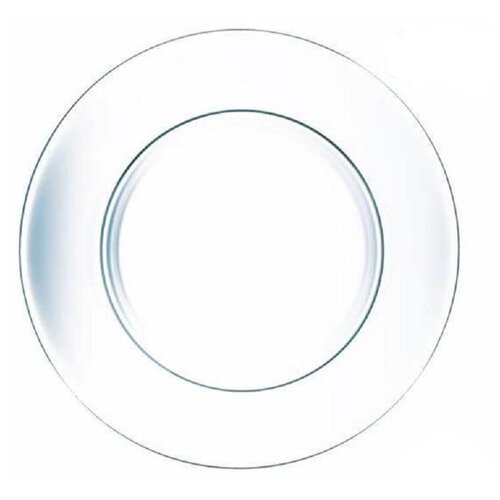 Тарелка обеденная Симпатия, стеклянная, d=25 cм, (OCZ1886)