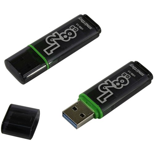 USB-накопитель (флешка) Smartbuy Glossy 128Gb (USB 3.0), зеленый