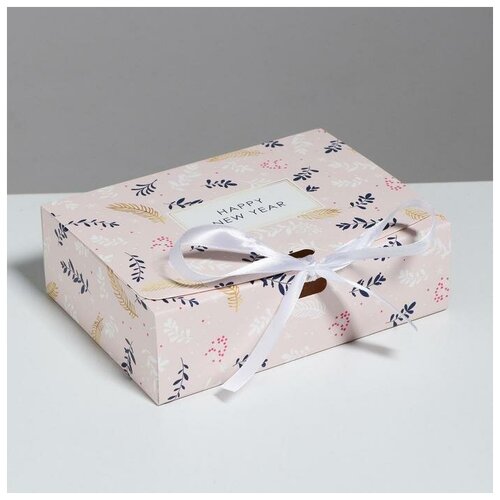 Складная коробка подарочная «Новогодняя», 16.5 × 12.5 × 5 см