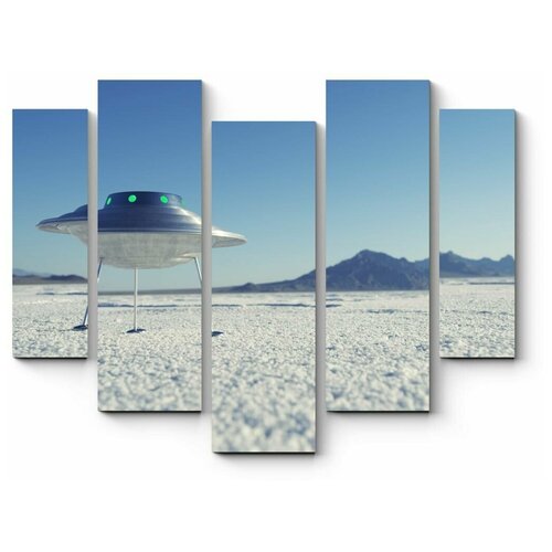Модульная картина Летающая тарелка в пустыне 181x147