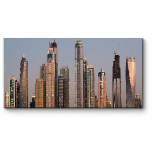 Модульная картина Небоскребы сияющего Дубая 40x20