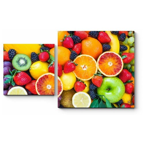 Модульная картина Сочные фрукты140x84