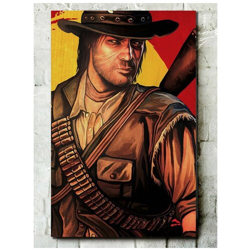 Картина интерьерная на дереве игра RDR Red Dead Redemption (PS, Xbox, PC, Switch) - 9718