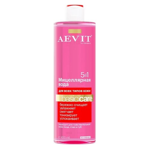 Aevit by Librederm мицеллярная вода 5 в 1 Basic Care, 400 мл, 441 г