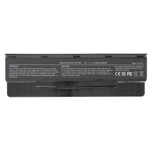 Аккумулятор (батарея) для ноутбука Asus N56VV (A32-N56 11,1V 5200 mAh)