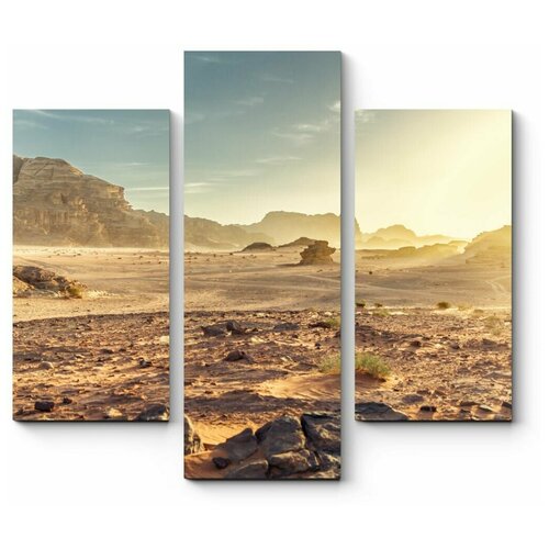 Модульная картина Освещенная солнцем пустыня 80x72
