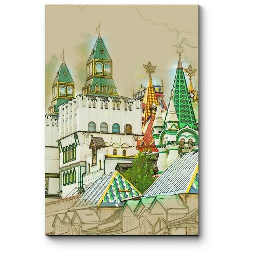 Модульная картина Измайловский Кремль , Москва 70x105