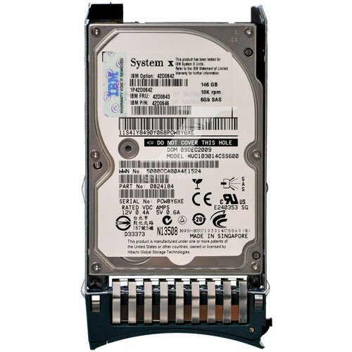 Жесткий диск IBM 146GB 2.5in 10K RPM SAS 6G Hot-Swap 42D0646