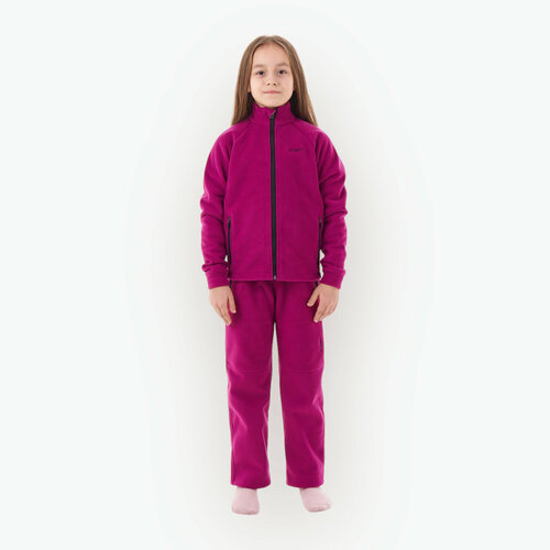Комплект термобелья Dragonfly Детский флисовый костюм Dragonfly Purple Black, размер 116-122, фиолетовый