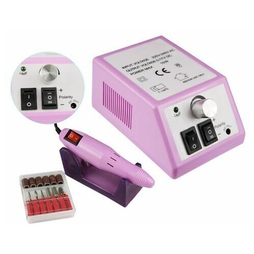 Nail Art Машинка для маникюра и педикюра 210-YQ 20 000 об/мин, 10 Вт, розовый