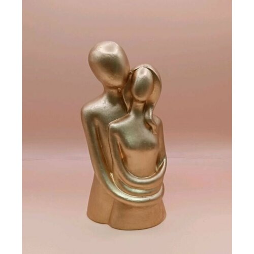 Интерьерная статуэтка Влюбленные пара , Семья, Нежность 12 см цвет золотой
