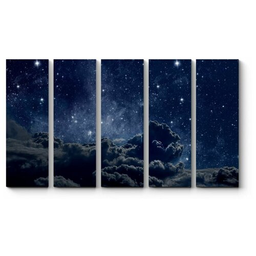 Модульная картина Звездное небо, завораживающая ночь110x66