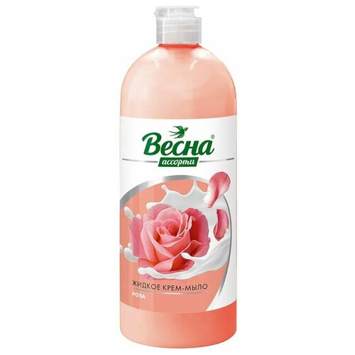 Жидкое крем-мыло весна Ассорти, "Роза", 850 мл