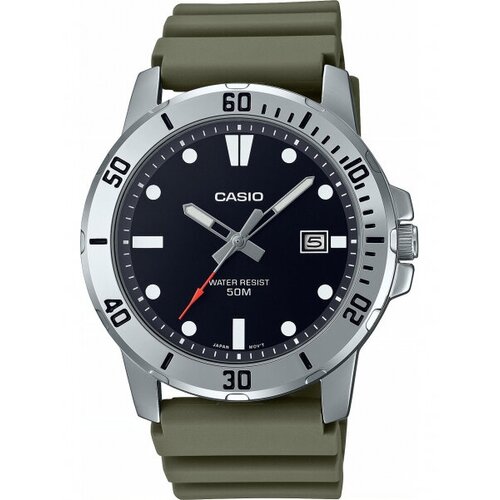 Наручные часы CASIO Collection MTP-VD01-3EUDF, хаки, серебряный