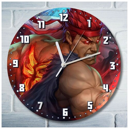 Настенные декоративные часы УФ с ярким рисунком, диаметр 28см Street Fighter IV (PS, Xbox, PC, Switch) 2884