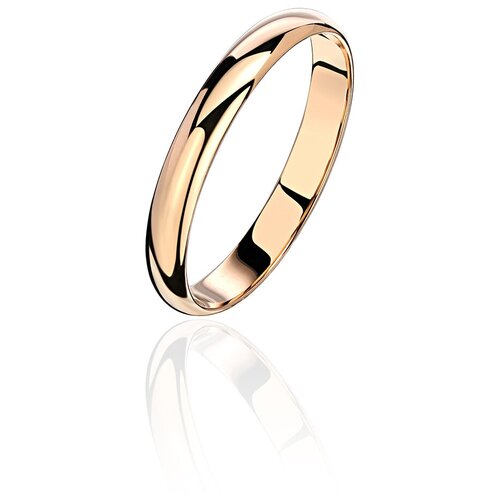 Кольцо обручальное Эстет, красное золото, 585 проба, размер 22.5