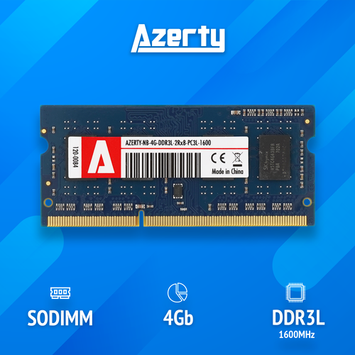 Оперативная память Azerty SODIMM DDR3L 4Gb 1600 MHz