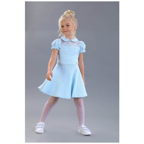 Платье Маленькая Леди, размер 110, голубой