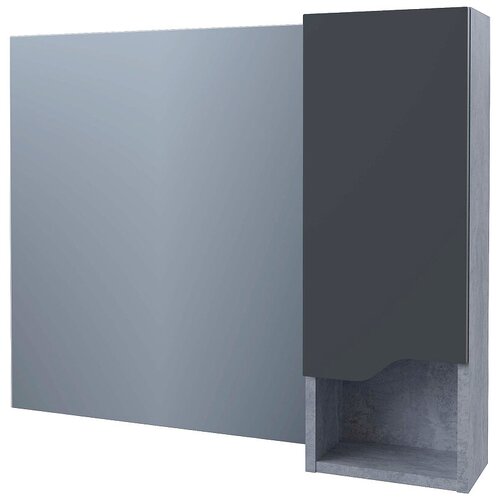 Зеркало со шкафом Stella Polar Абигель 100 SP-00001063 Серое Цемент